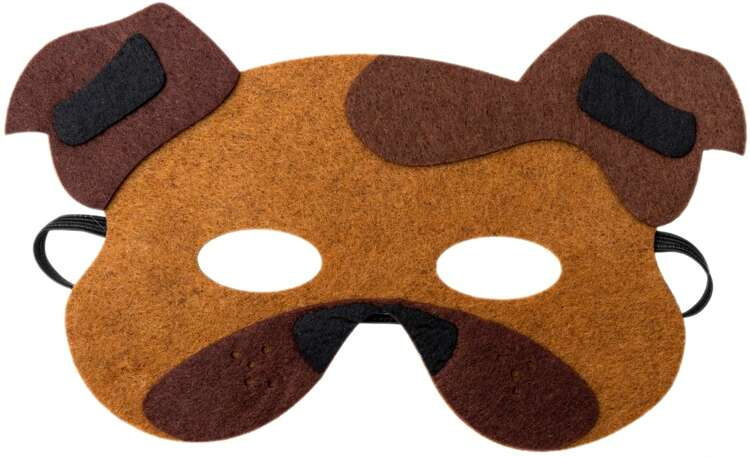 Maska Filcowa PIES Piesek Brązowy Przebranie Strój | | Tytuł sklepu ...